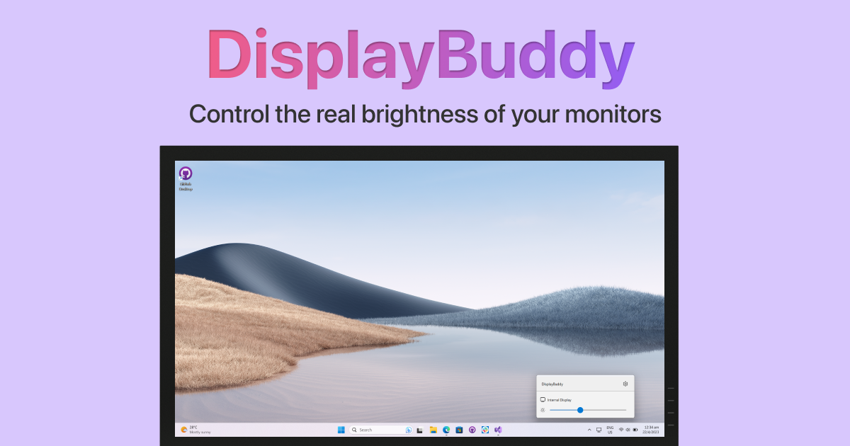 DisplayBuddy - Control monitor brightness directly on Windows